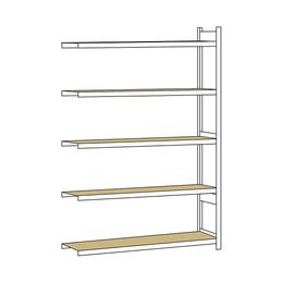 Schulte Weitspannregal, mit Spanplatte, Höhe 3000 mm, Spannweite 2250 mm, Anbauregal, Tiefe 500 mm