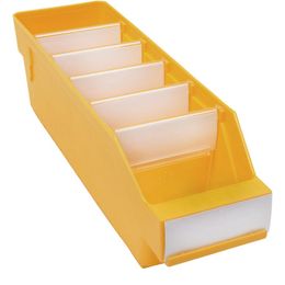 STEMO Regalkasten aus hochschlagfestem Polypropylen, gelb, LxBxH 300 x 90 x 95 mm, VE 40 Stk