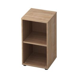 eurokraft pro Büroregal, 1 Fachboden, HxBxT 748 x 400 x 400 mm, Dekor Nussbaum