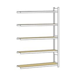 Schulte Weitspannregal, mit Spanplatte, Höhe 3000 mm, Spannweite 2250 mm, Anbauregal, Tiefe 400 mm