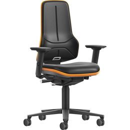 bimos Schwerlast-Arbeitsdrehstuhl NEON XXL, Rollen, Synchronmechanik, Kunstleder
