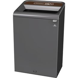 Rubbermaid Wertstoffsammler Configure™, verzinkter Stahl, Volumen 57 l, braun