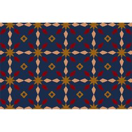 NOTRAX Schmutzfangmatte, Notrax Déco Design™, LxB 900 x 600 mm, blau/rot