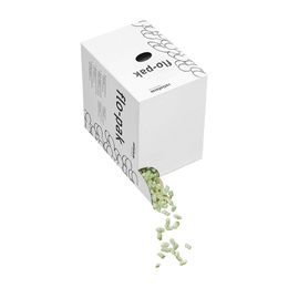 ratioform Verpackungschips flo-pak®, Inhalt 130 l, im Spendekarton, grün, ab 40 Stk
