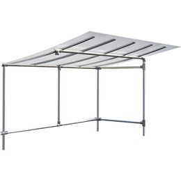PROCITY Fahrradüberdachung ECO, Erweiterung ohne Verkleidung, Breite 2453 mm, silber