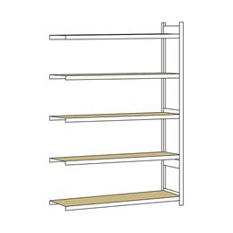 Schulte Weitspannregal, mit Spanplatte, Höhe 3000 mm, Spannweite 2250 mm, Anbauregal, Tiefe 600 mm