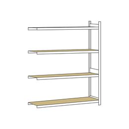 Schulte Weitspannregal, mit Spanplatte, Höhe 2500 mm, Spannweite 2250 mm, Anbauregal, Tiefe 600 mm
