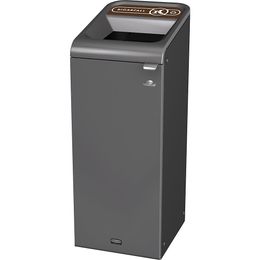 Rubbermaid Wertstoffsammler Configure™, verzinkter Stahl, Volumen 87 l, braun