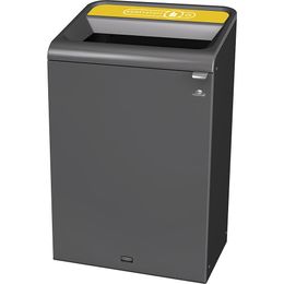 Rubbermaid Wertstoffsammler Configure™, verzinkter Stahl, Volumen 57 l, gelb