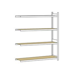 Schulte Weitspannregal, mit Spanplatte, Höhe 2500 mm, Spannweite 2500 mm, Anbauregal, Tiefe 600 mm