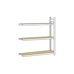 Schulte Weitspannregal, mit Spanplatte, Höhe 2000 mm, Spannweite 1500 mm, Anbauregal, Tiefe 400 mm