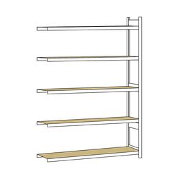 Schulte Weitspannregal, mit Spanplatte, Höhe 3000 mm, Spannweite 2500 mm, Anbauregal, Tiefe 500 mm