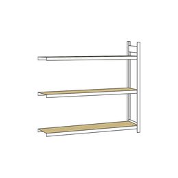 Schulte Weitspannregal, mit Spanplatte, Höhe 2000 mm, Spannweite 2500 mm, Anbauregal, Tiefe 400 mm