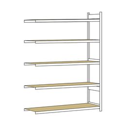 Schulte Weitspannregal, mit Spanplatte, Höhe 3000 mm, Spannweite 2500 mm, Anbauregal, Tiefe 800 mm