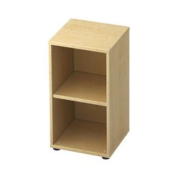 eurokraft pro Büroregal, 1 Fachboden, HxBxT 748 x 400 x 400 mm, Dekor Ahorn