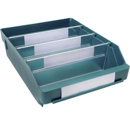 STEMO Regalkasten aus hochschlagfestem Polypropylen, grün, LxBxH 300 x 240 x 95 mm, VE 15 Stk