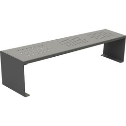 PROCITY Sitzbank KUBE aus Stahl, Gesamttiefe 450 mm, anthrazitgrau