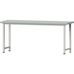 ANKE Werkbank, Gestellbauweise Serie V, Grundmodell, BxT 2000 x 700 mm, Stahlblechbelagplatte, Höhe 890 mm