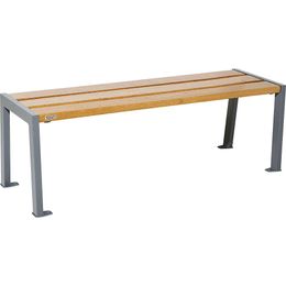PROCITY Holzsitzbank SILAOS® ohne Rückenlehne, Höhe 437 mm, Länge 1200 mm, anthrazitgrau, Eiche-Dekor hell
