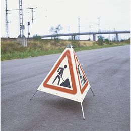 Moravia Faltsignal, dreibeinig, Motiv Baustelle, tagesleuchtend, 700 mm, ab 10 Stk