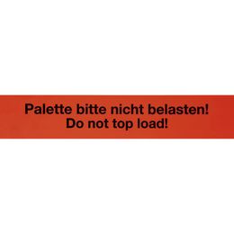 ratioform PVC-Warnklebeband, Aufdruck Palette bitte nicht belasten!, Bandbreite 75 mm, VE 3 Stk, ab 5 VE