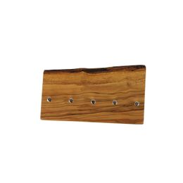 mitienda Schlüsselbrett Schlüsselbrett aus Holz mit Rinde 5 Haken