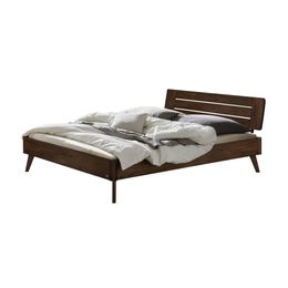 Hasena Lounge Rubiera Bettgestell Massivholz 180x200 cm Braun Nussbaum Massivholz