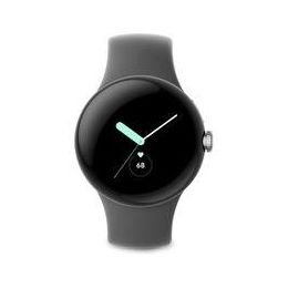 Google Pixel Watch - WLAN Smartwatch - Silber mit Charcoal Armband
