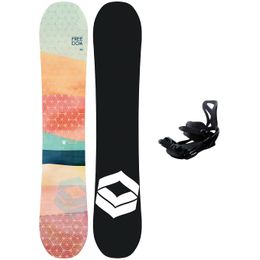 FTWO Freedom 143 + Sonic Pro M Black 2023 Snowboard-Set apricot