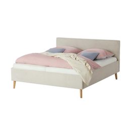 Möbel Kraft Polsterbettgestell - beige - Materialmix - 186 cm - 100 cm - Möbel Kraft