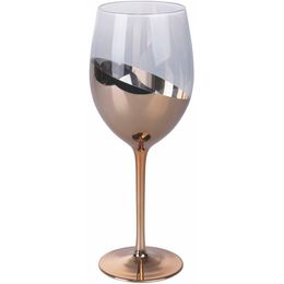 Weinglas VILLA D'ESTE "Chic bronze" Trinkgefäße Gr. Ø 7,5 cm x 24,5 cm, 520 ml, 6 tlg., braun (bronzefarben) Weingläser und Dekanter Gläser-Set, 6-teilig, Inhalt 520 ml