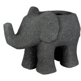 Übertopf Gilde "Pflanztopf Elefant" Pflanzgefäße Gr. B/H/T: 15 cm x 29 cm x 24 cm, grau (anthrazitfarben) Übertöpfe