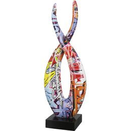 Dekofigur CASABLANCA BY GILDE "Skulptur Flame Street Art" Dekofiguren Gr. B/H/T: 13 cm x 36 cm x 8,5 cm, bunt Deko-Objekte