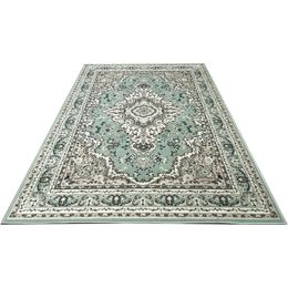 Teppich Home Affaire "Oriental" Teppiche Gr. B/L: 160 cm x 230 cm, 7 mm, 1 St., grün Orientalische Muster Orient-Optik, mit Bordüre, Teppich, Kurzflor, Weich, Pflegeleicht