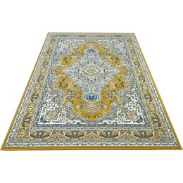 Teppich Home Affaire "Oriental" Teppiche Gr. B/L: 190 cm x 280 cm, 7 mm, 1 St., gelb Orientalische Muster Orient-Optik, mit Bordüre, Teppich, Kurzflor, Weich, Pflegeleicht