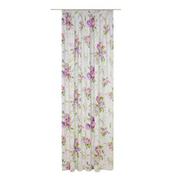Vorhang WIRTH "Montrose" Gardinen Gr. 175 cm, Multifunktionsband, 142 cm, bunt (rosé, lila) Esszimmergardinen