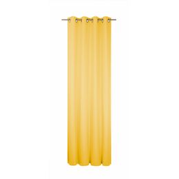 Vorhang WIRTH "Felsted" Gardinen Gr. 180 cm, Ösen, 132 cm, gelb Ösen