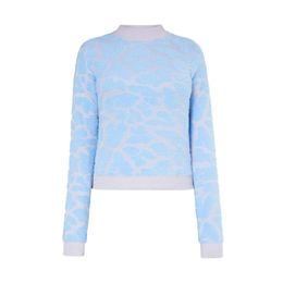 swirly Pullover Damen Gr&ouml;&szlig;e S beige / hellblau