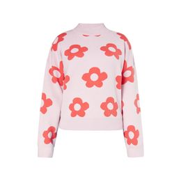 swirly Pullover Damen Größe XL orange / pastellpink