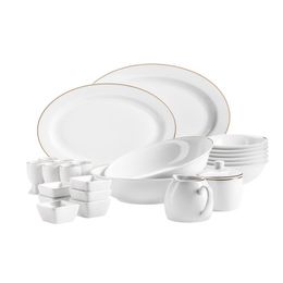 Mäser Mäser Zubehör-Set PROFESSIONAL DINING (Farbe: Weiß, Gold)