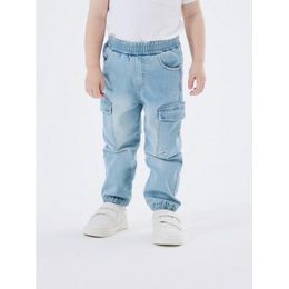 name it Regular-fit-Jeans Baggy Cargo Jeans Hose Stretch Denim Jogger Pants NMMBEN 6971 in Blau