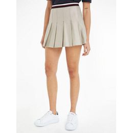 Tommy Hilfiger Minirock GLOBAL STP PLEATED SHORT SKIRT, beige