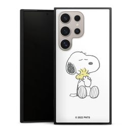 DeinDesign Galaxy S24 Ultra Handy Premium Silikon H&uuml;lle Handyh&uuml;lle schwarz Case Snoopy Love Peanuts Silikon Premium Case