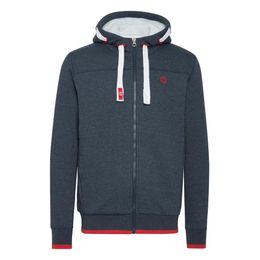 !Solid Zip-Up Hoodie 'Benjamin' male Blue size XXL