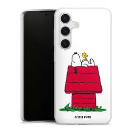DeinDesign Galaxy S24 Handy Silikon H&uuml;lle Case transparent Handyh&uuml;lle Snoopy Peanuts Official Licensed Product Silikon Case