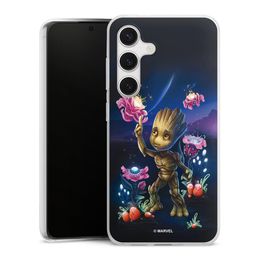 DeinDesign Galaxy S24 Handy Silikon H&uuml;lle Case transparent Handyh&uuml;lle Baby Groot Marvel Guardians Of The Galaxy Silikon Case