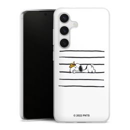 DeinDesign Galaxy S24 Handy Silikon H&uuml;lle Case transparent Handyh&uuml;lle Snoopy Dog Peanuts Silikon Case