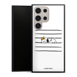 DeinDesign Galaxy S24 Ultra Handy Premium Silikon H&uuml;lle Handyh&uuml;lle schwarz Case Snoopy Dog Peanuts Silikon Premium Case