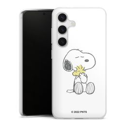 DeinDesign Galaxy S24 Handy Silikon H&uuml;lle Case transparent Handyh&uuml;lle Snoopy Love Peanuts Silikon Case
