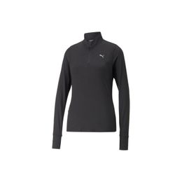 Puma Sweatshirt Run Favourite Lauftop mit Viertelreißverschluss Damen, schwarz